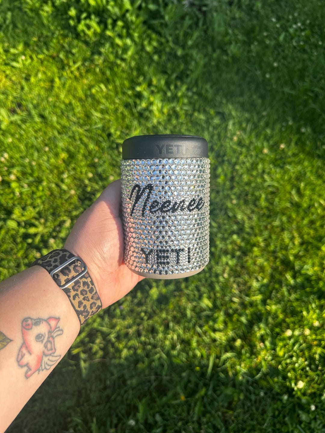 12 Oz Yeti Rhinestone Can Colster | Personalized | Rhinestone - Etsy