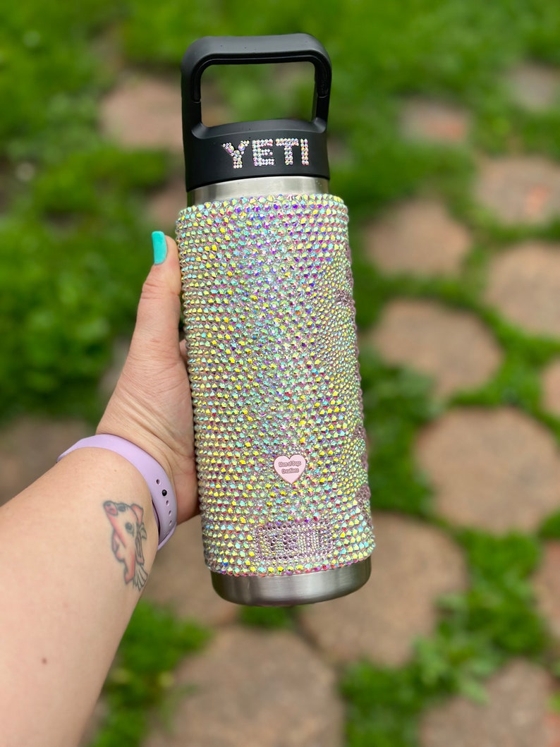 Personalized 26 Oz Rhinestone Yeti Bottle Tumbler Birthday Gift for Her ...