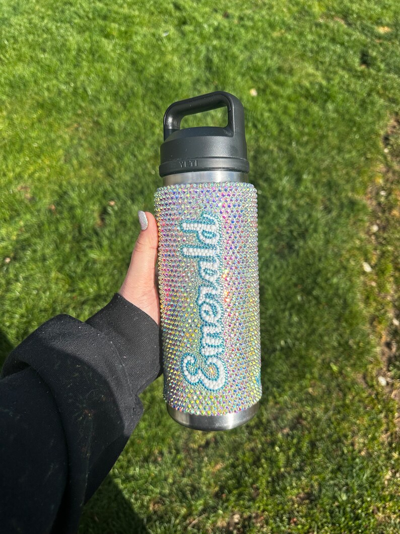 Personalized 26 Oz Rhinestone Yeti Bottle Tumbler Birthday Gift for Her ...