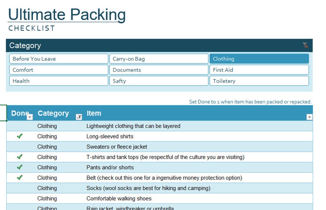 Ultimate Packing List - Etsy