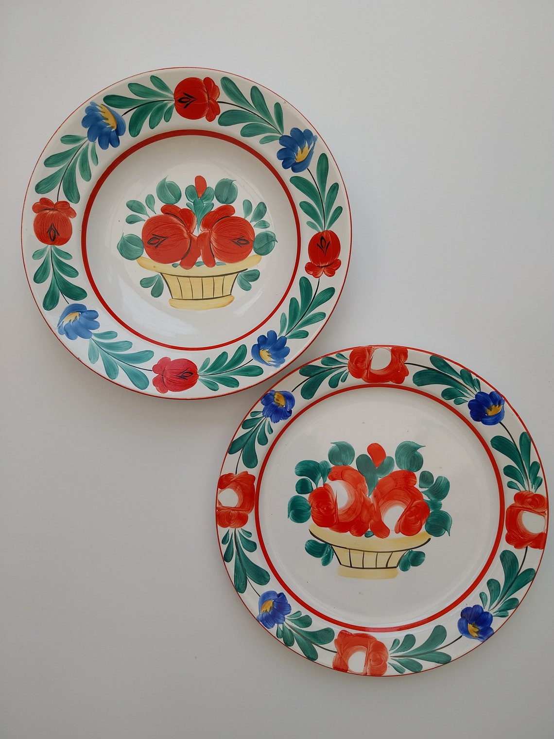 Set of 2 Hungarian Decorative Wall Plates - Etsy