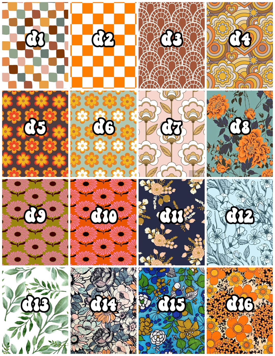 Design Your Own Custom Checkerboard Diner Mod Flower Coolies Bulk Can ...