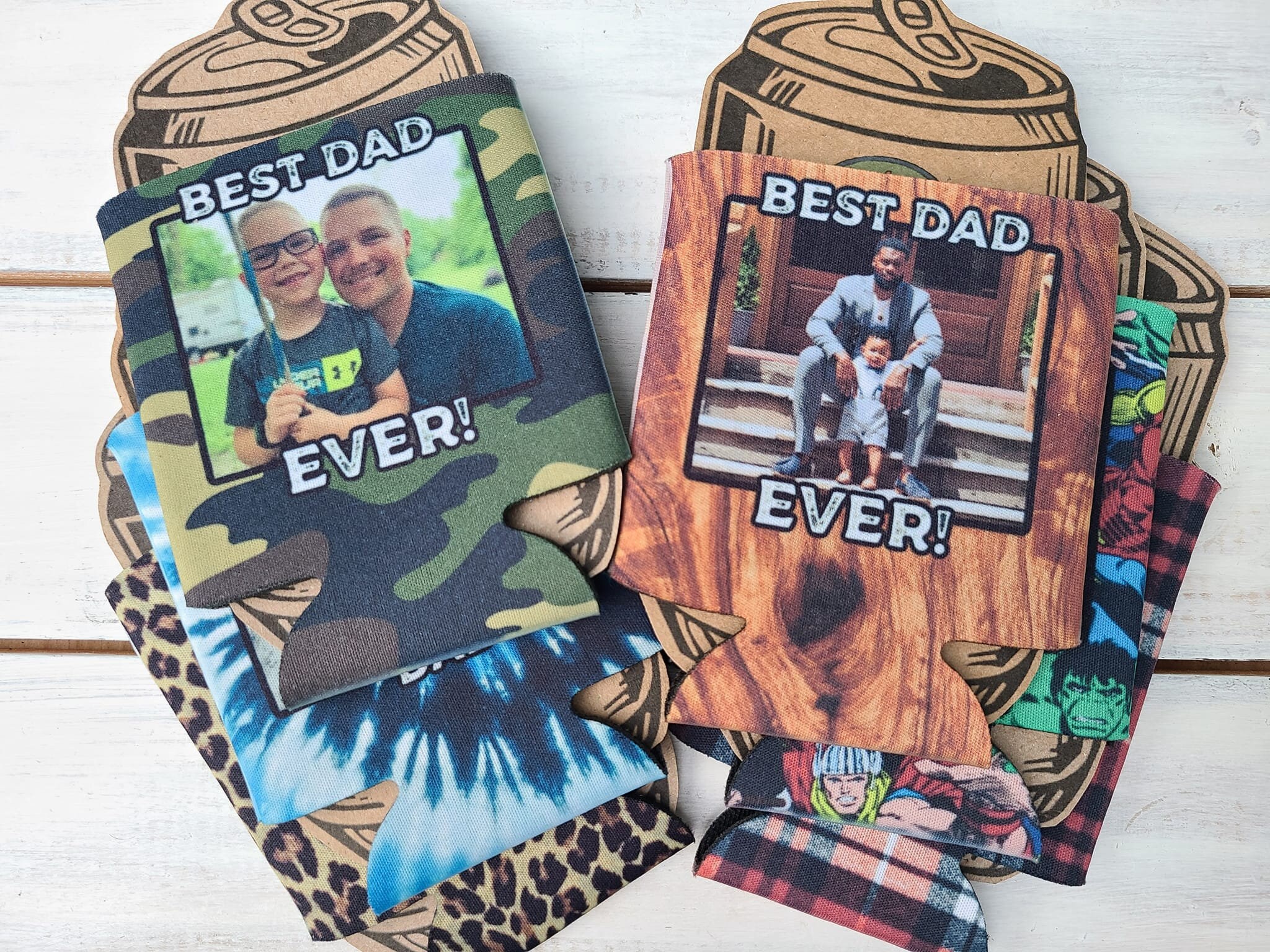 Best Fathers Day Gift Custom Coolie Your Picture Photo for Dad - Etsy