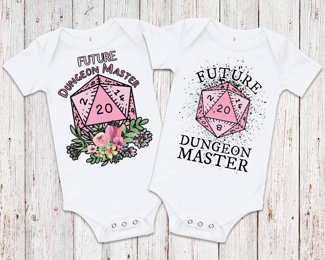 Dungeons and Dragons D&D Girly Set of 2 Baby ONESIE ® by Gerber ...