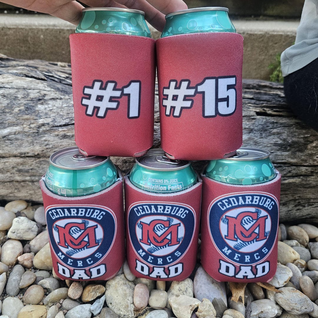 Custom Sports Team Logo Colors and Numbers Can Cooler Game Day Football ...