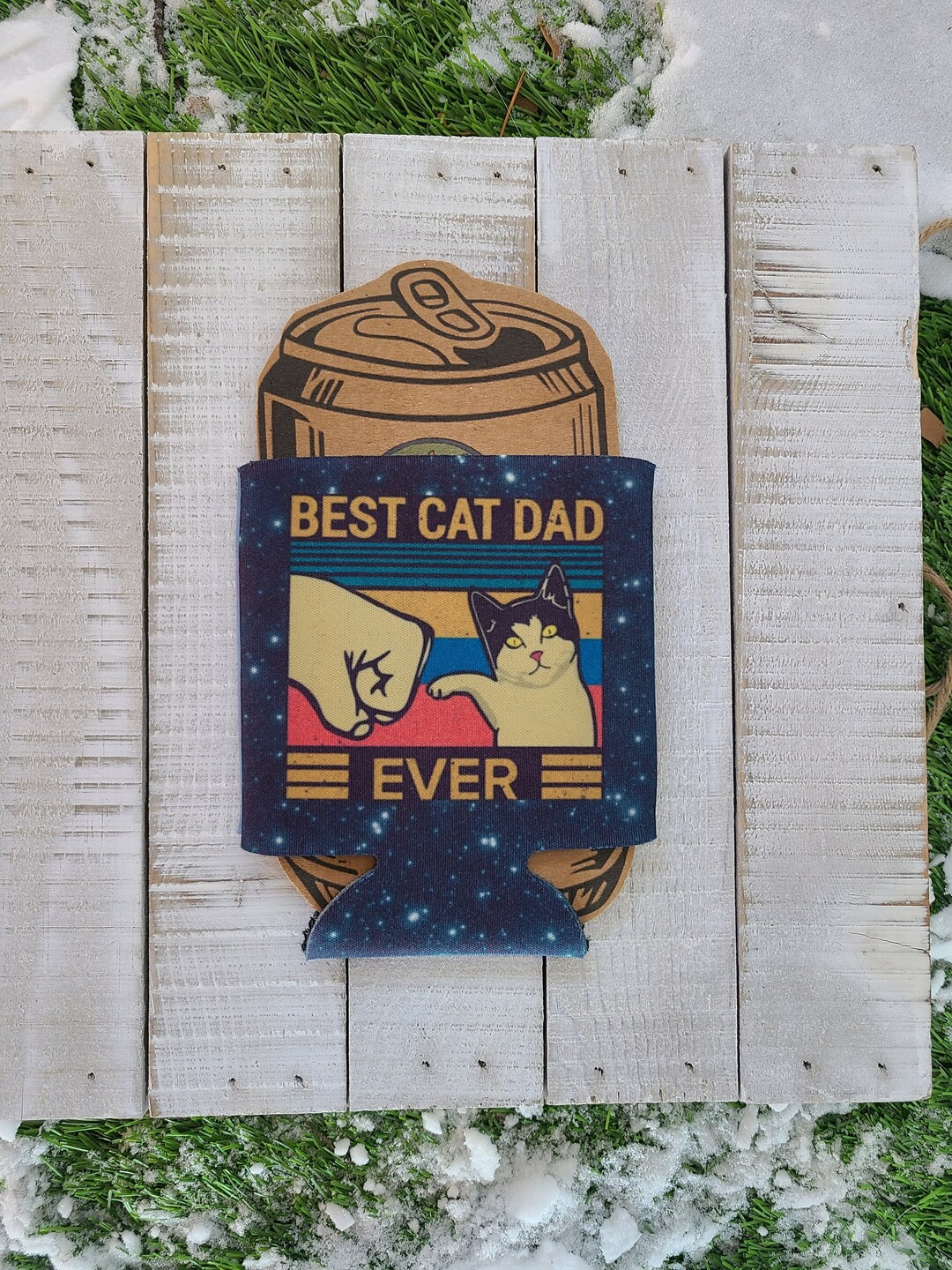 Best Cat Dad Fathers Day Gift Can Coolie for Daddy Husband Boyfriend ...