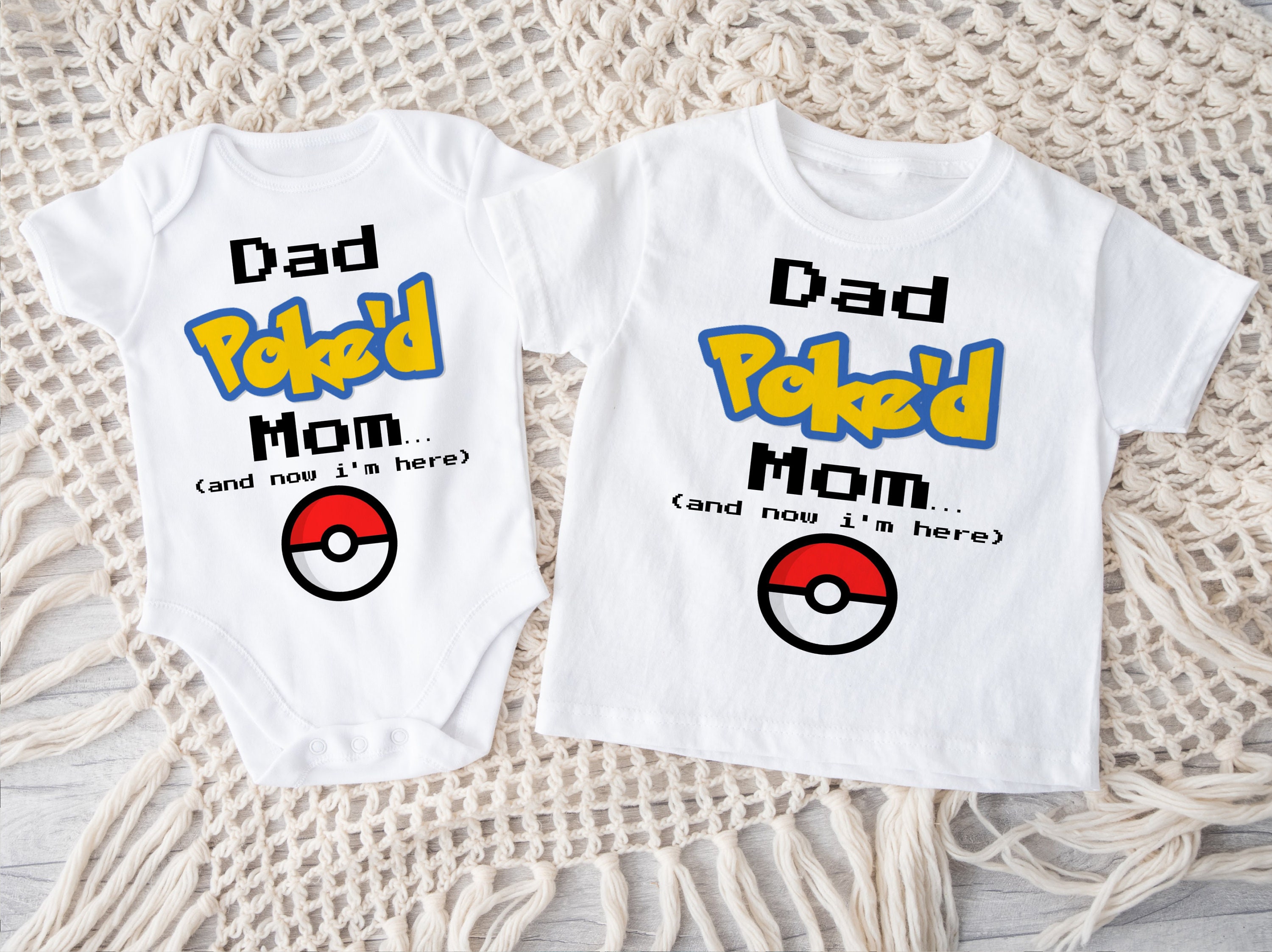 Funny Dad Poked Mom Gag Gamer Hoodie Tee SUPER SOFT Baby ONESIE ® by ...