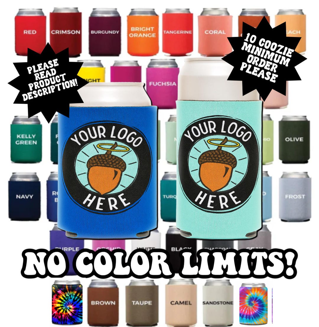 Custom Logo Can Cooler – Add Your Own Image or Business Logo ...
