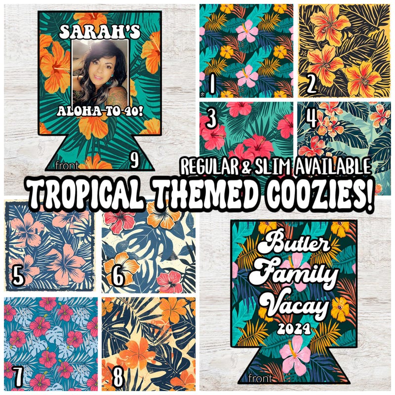 Hawaiian Slim Koozies - Etsy