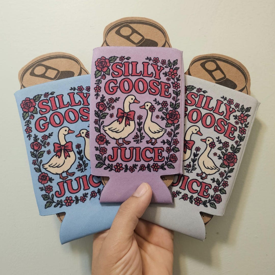Silly Goose Juice Can Cooler Funny Gift Can Coolie for Birthday Present ...