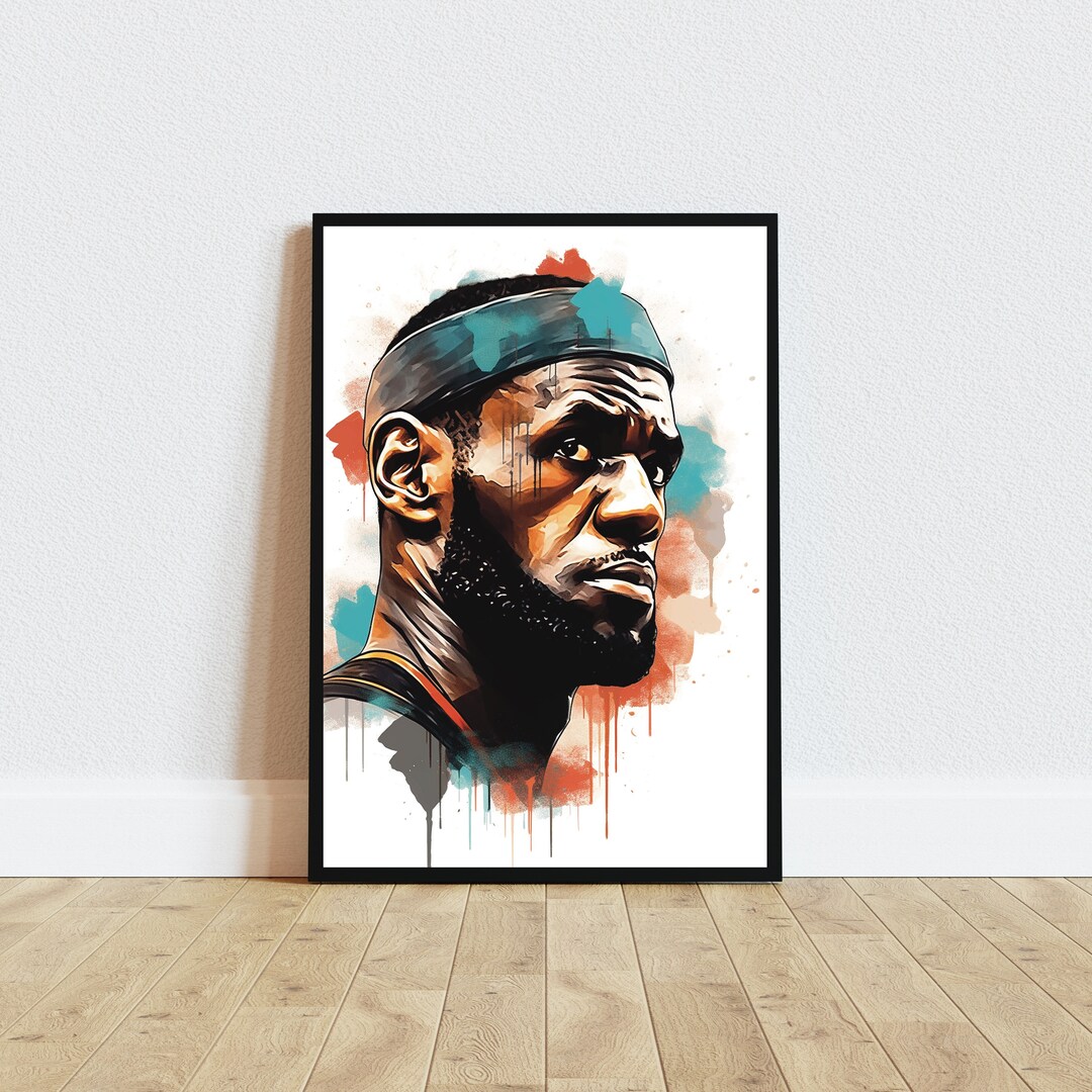 Lebron James Poster Framework A3 A4 Print Graphic High Quality Digital ...