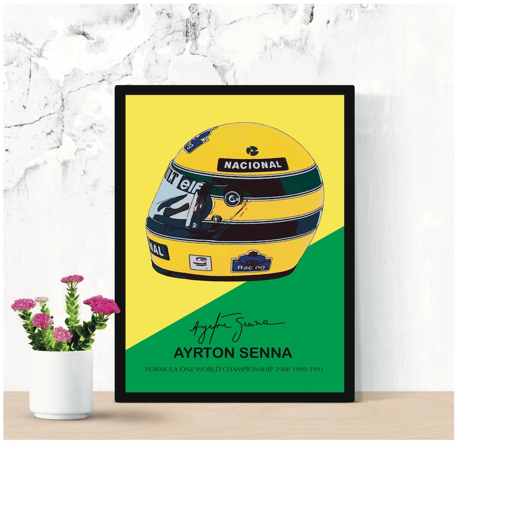 Ayrton Senna Helmet Signing Autograph Picture A3 A4 Print Graphic High ...