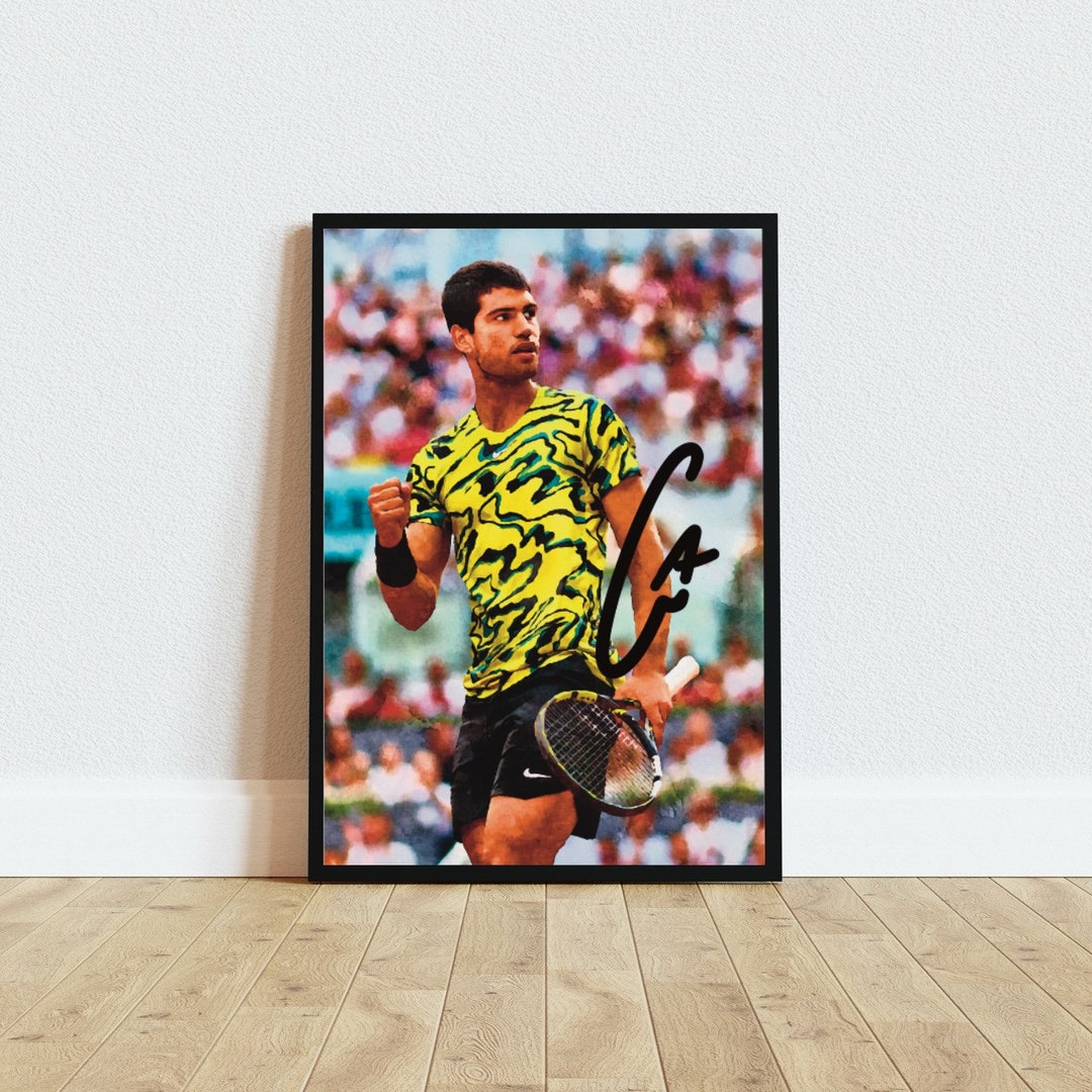 Carlos Alcaraz Roland Garros Gift Idea Autograph Poster Print Frame ...