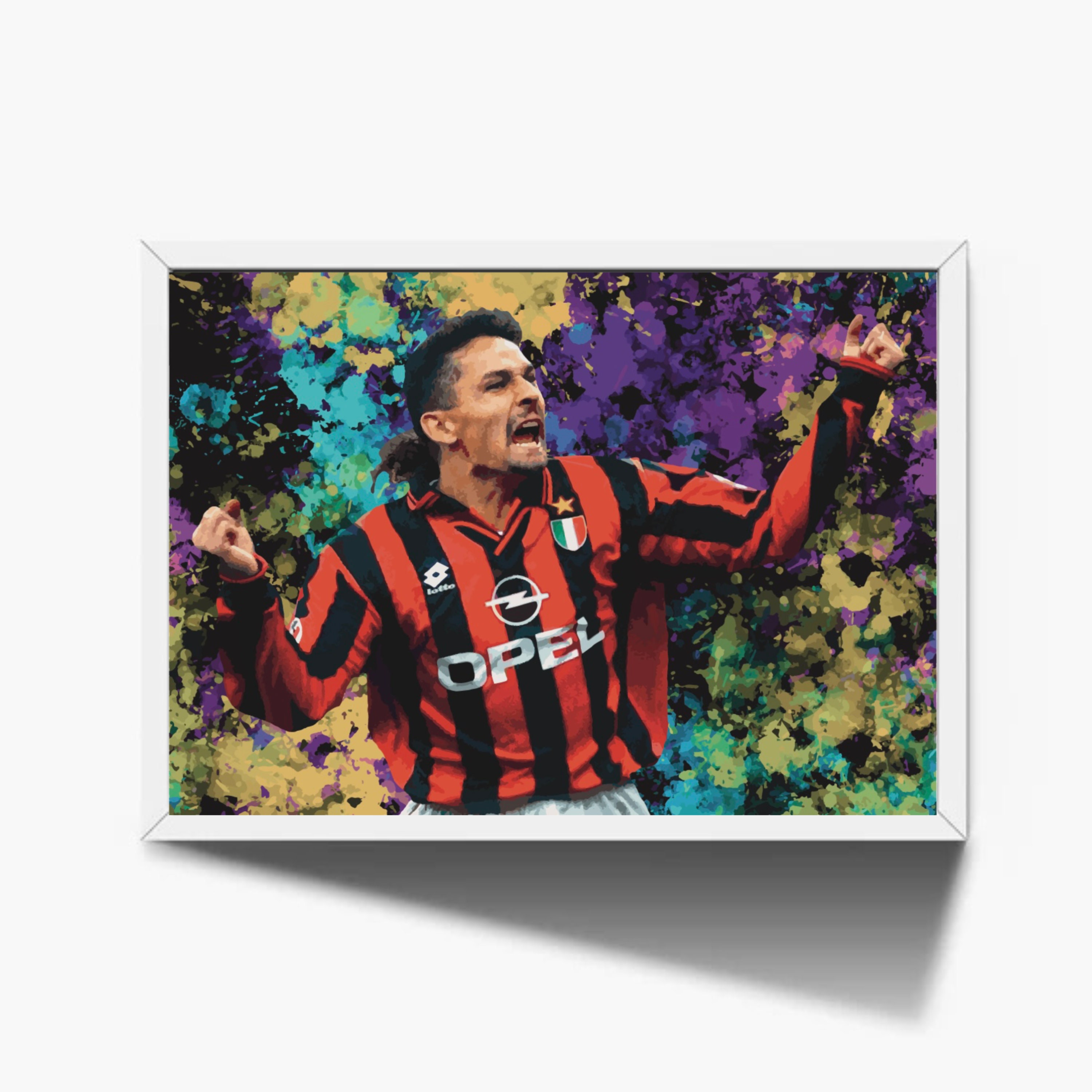 Roberto Baggio A.C. Milan Print High Quality Graphics on Fine ART Paper ...
