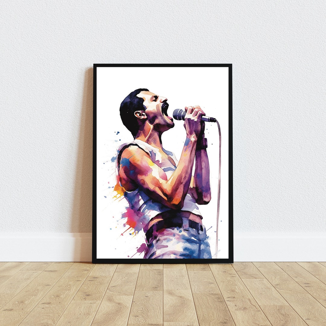 Freddie Mercury Queen Poster Print, Digital Art, Wall Art, Decor Art ...