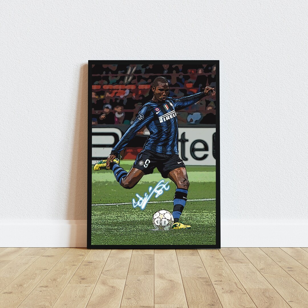 SAMUEL ETO'O INTER Sport Poster With Digital Autograph - Etsy
