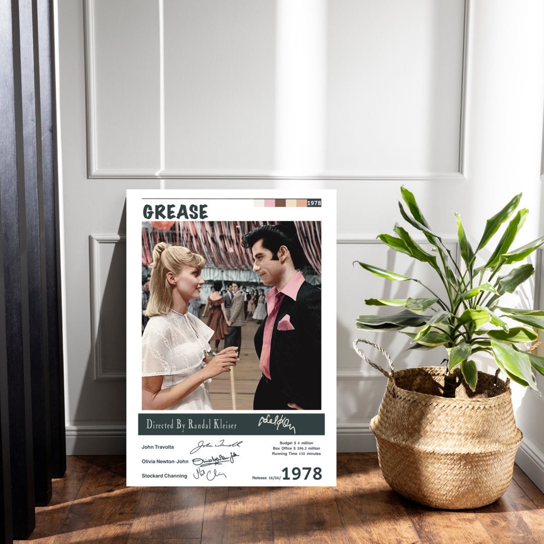 Grease John Travolta Signature, Passion Film Sandy, Olivia, Gift Idea ...