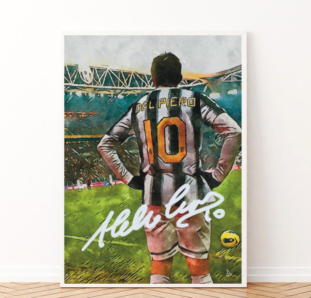 Alessandro Del Piero Juventus Autograph Gift Idea Autograph Frame Print ...