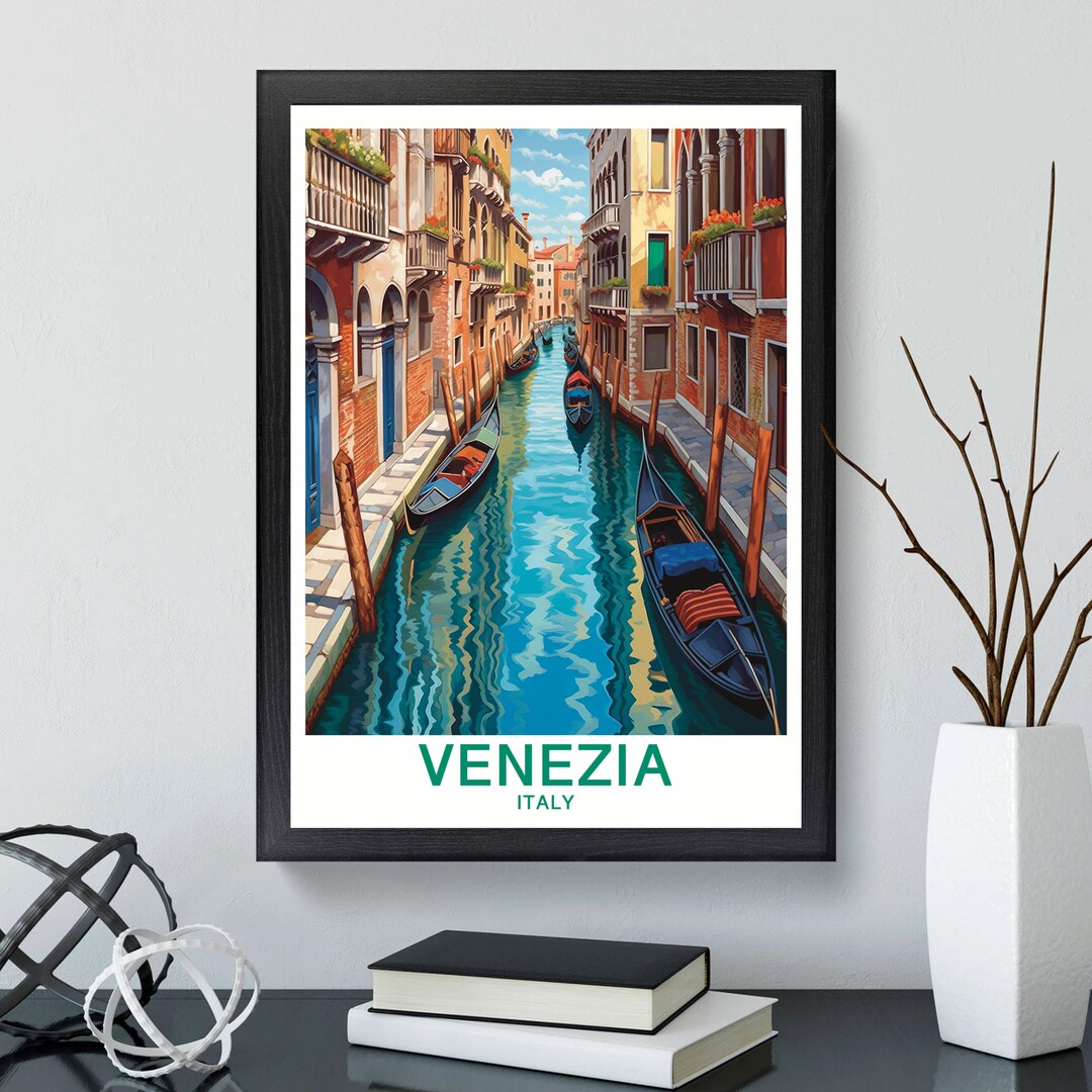 Venice Print, Venice Travel Poster, Venice Poster, Retro Venice Print ...