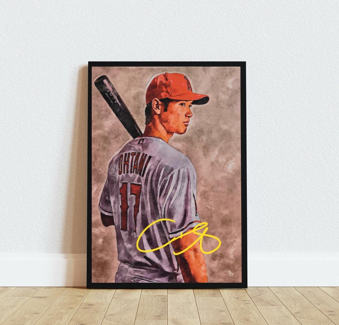 Shohei Ohtani Los Angeles Angels MLB Autograph Gift Idea Poster Print ...
