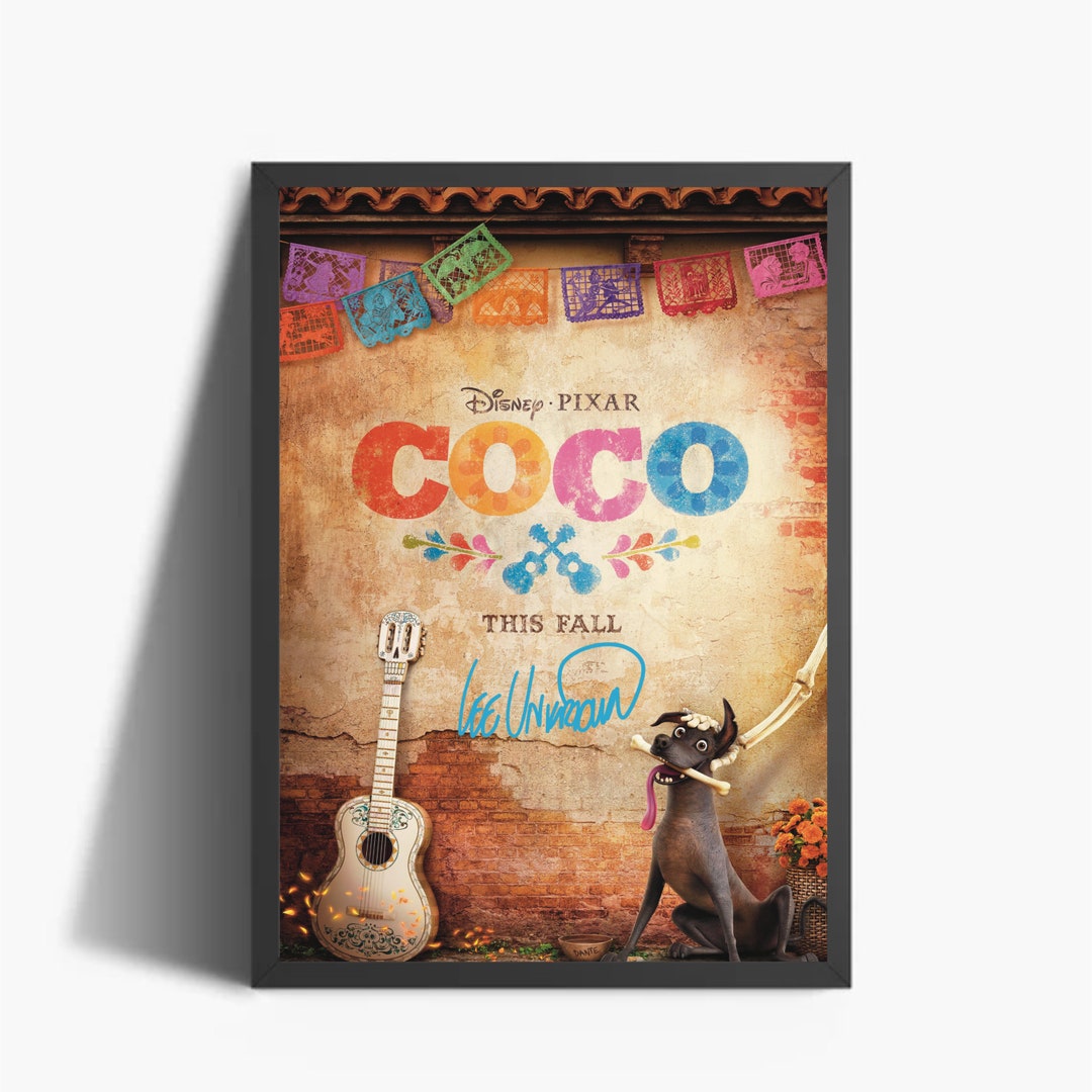 COCO DISNEY PIXAR Frame Poster Playbill Wall Art Home Decor Autograph ...