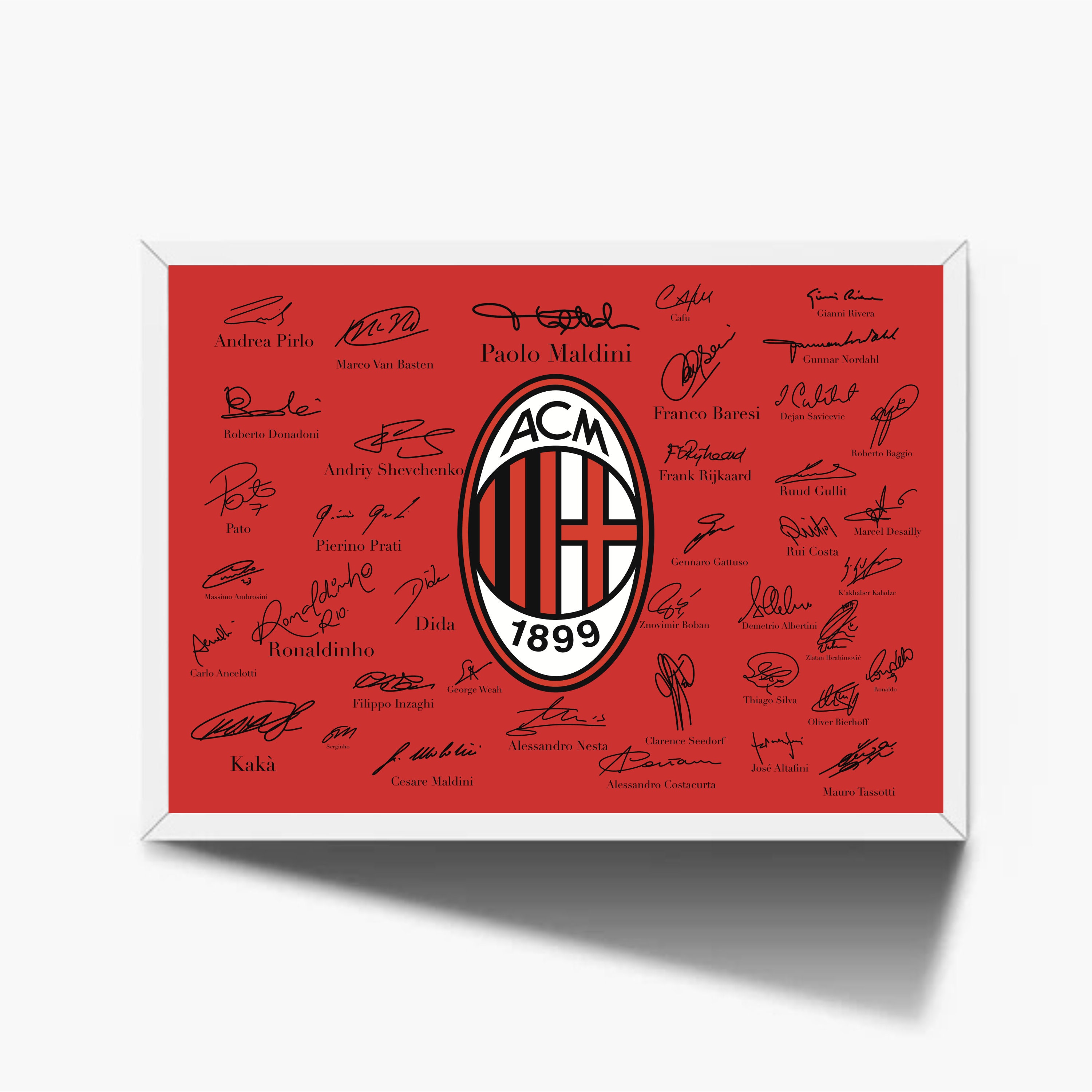 Firmas autógrafas A3 A4 A.C. Milan Print Colección de gráficos de alta ...