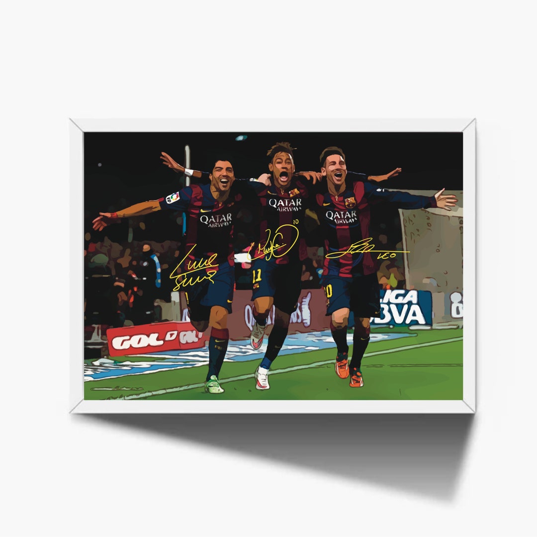 Barcelona Messi Neymar Suarez Picture A3 A4 High Quality Graphic Print ...