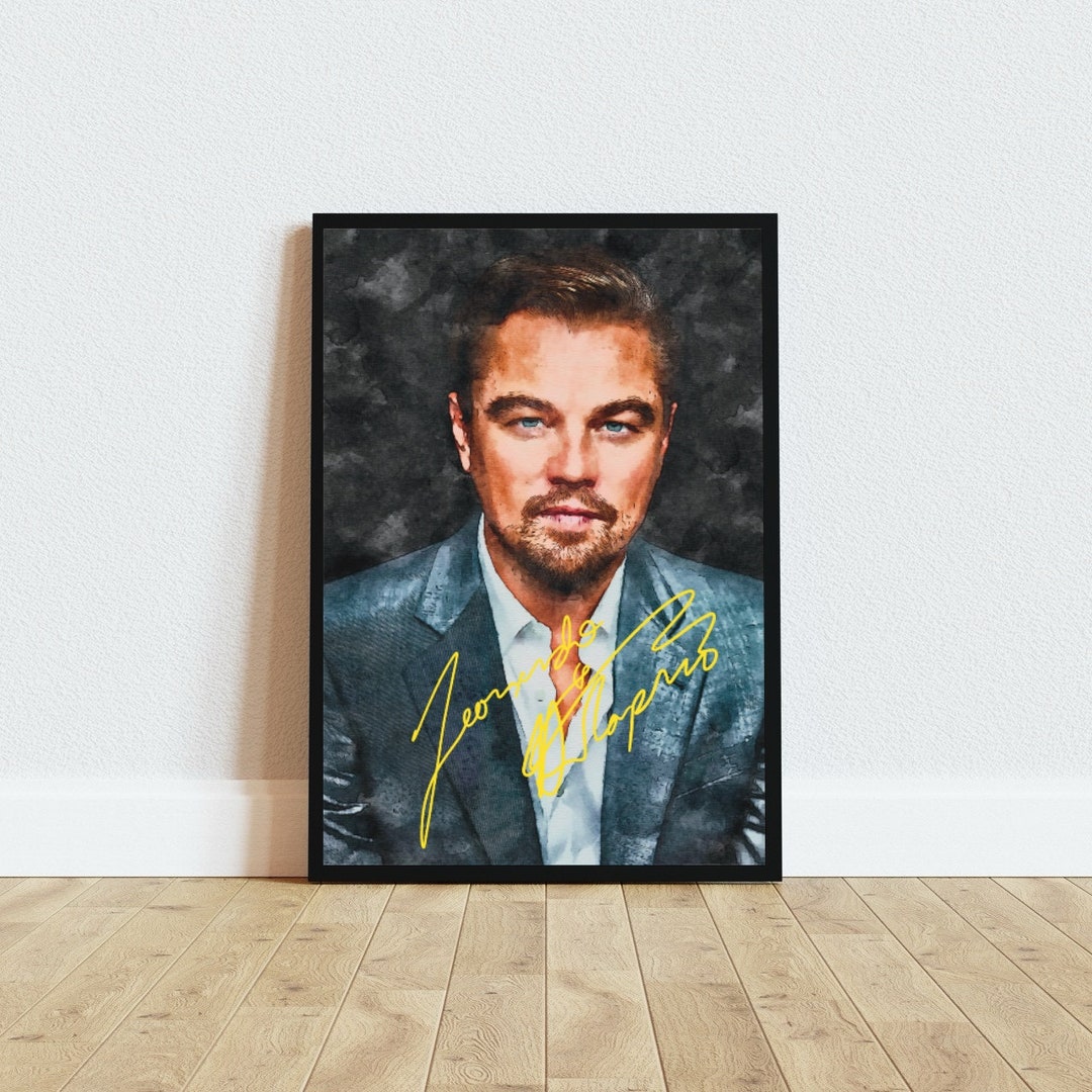 Leonardo Dicaprio Gift Idea Autograph Poster Print Frame Film Autograph ...