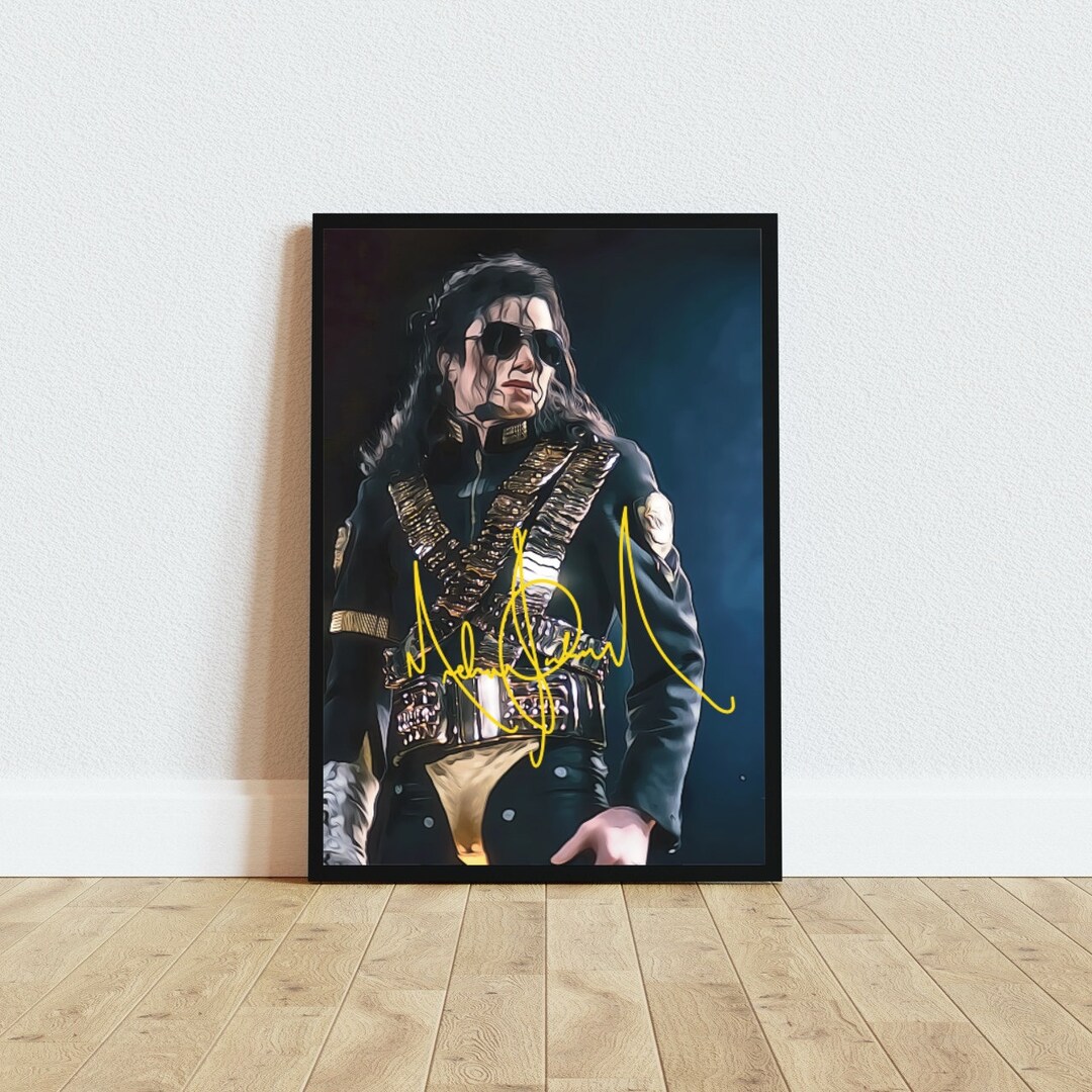 Michael Jackson Gift Idea Autograph Frame Print Poster Music Autograph ...