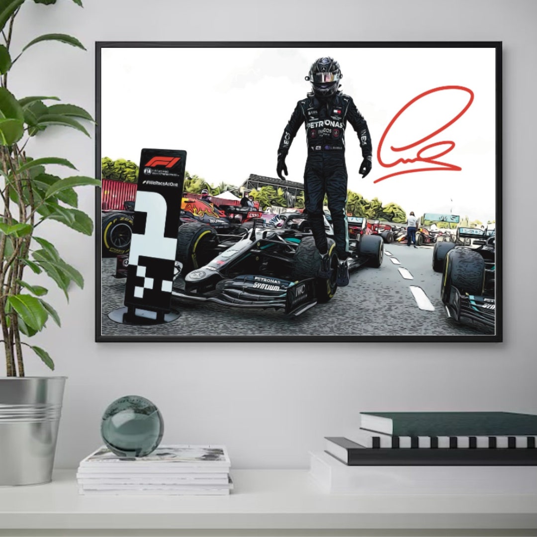 Lewis Hamilton Mercedes Formula 1 Autograph Gift Idea Autograph Frame ...
