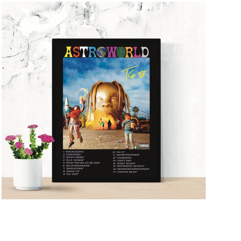 ASTROWORLD TRAVIS SCOTT Poster Framework for Fans A3 A4 Print Graphic ...