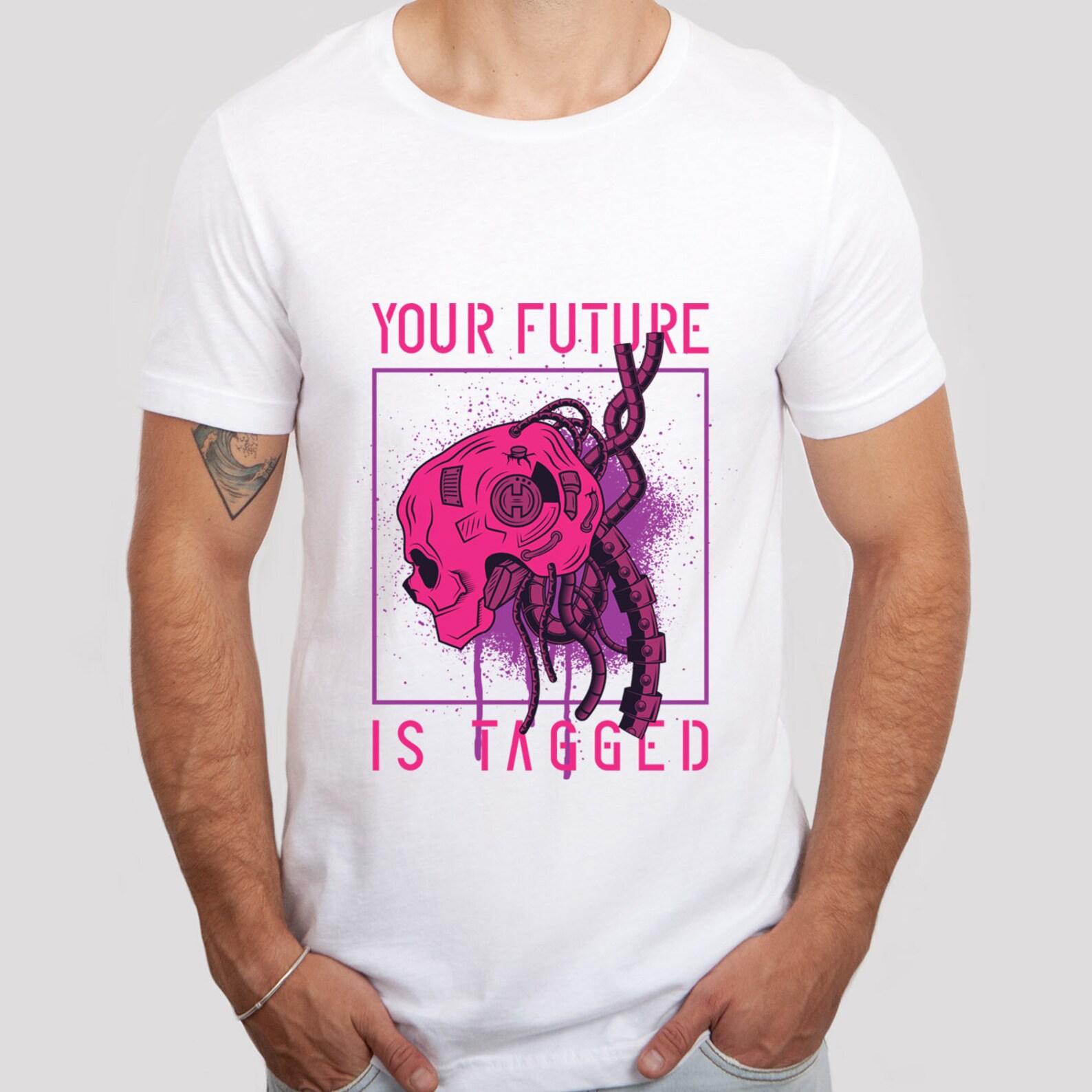 Punk T-shirt, Cyber Shirt, Futuristic Shirt, High Tech T-shirt, Space T ...