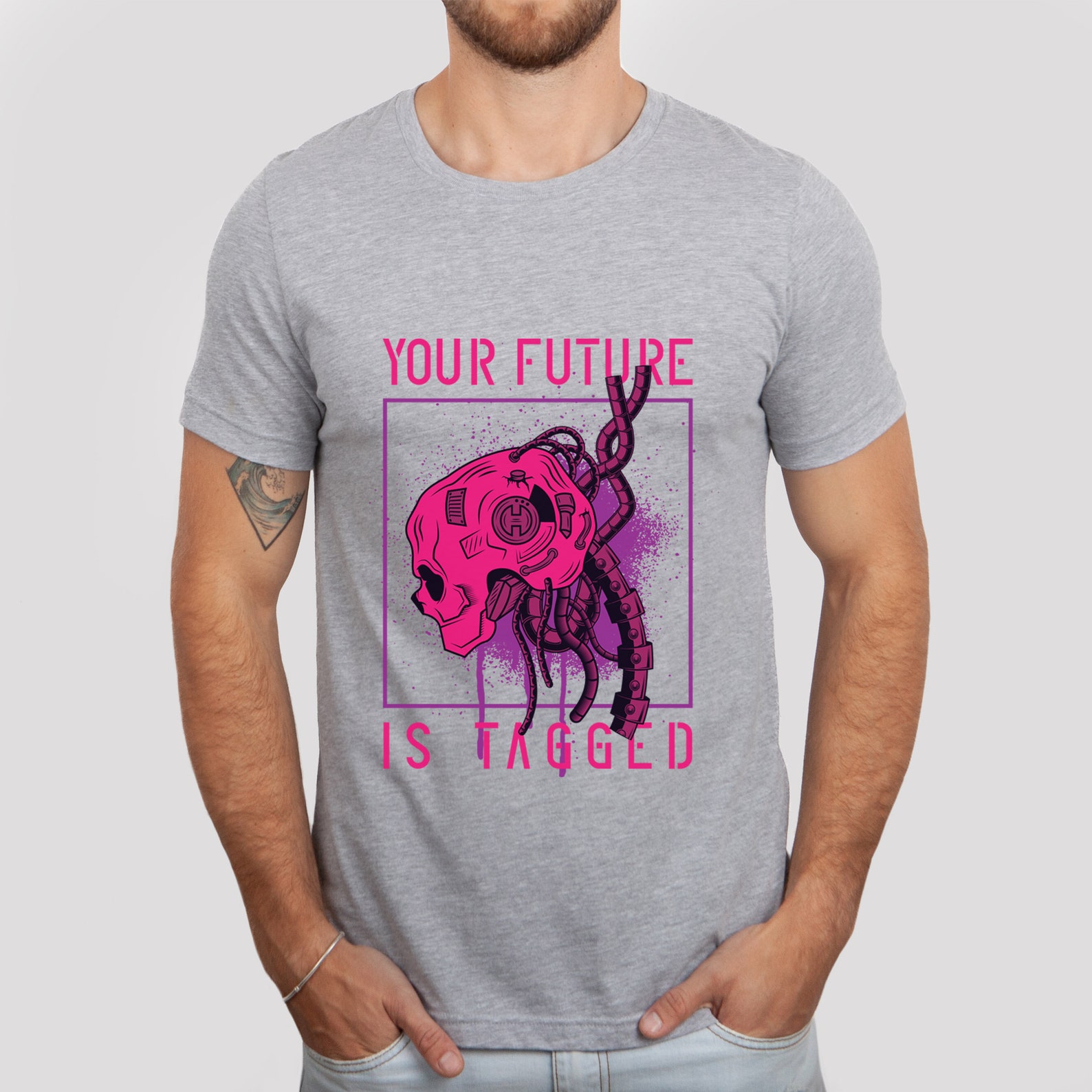 Punk T-shirt, Cyber Shirt, Futuristic Shirt, High Tech T-shirt, Space T ...
