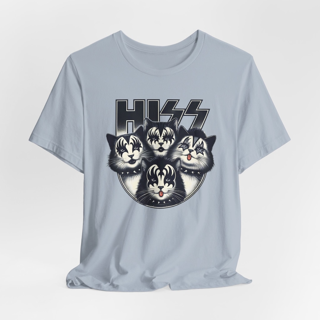 Hiss Rocker Kittens T-shirt, Rocker Cats Shirt, Funny Kiss Parody T ...