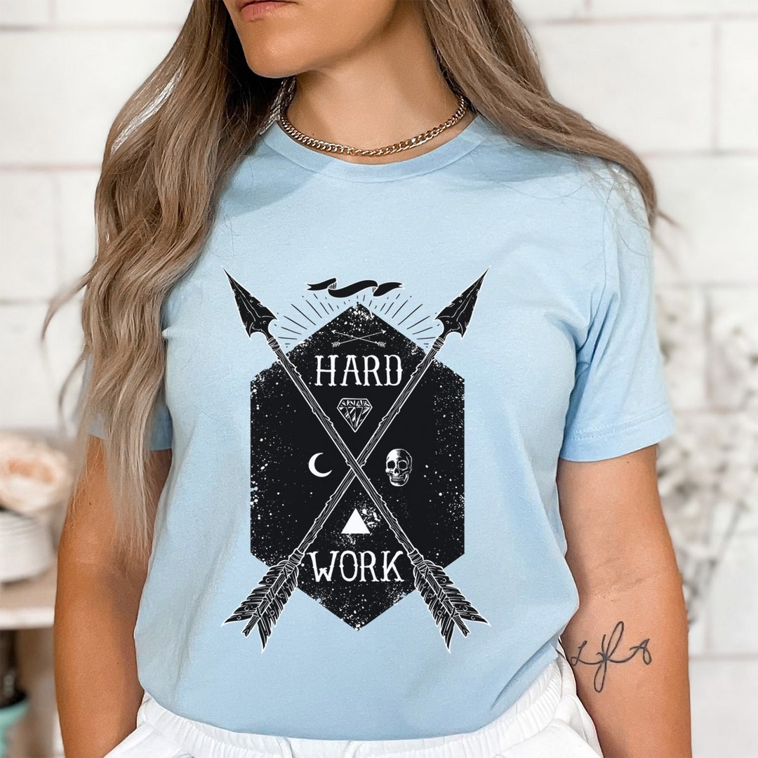 Hard Work T-shirt, Shirt With Arrows, Skull T-shirt, Mystery and Horror ...