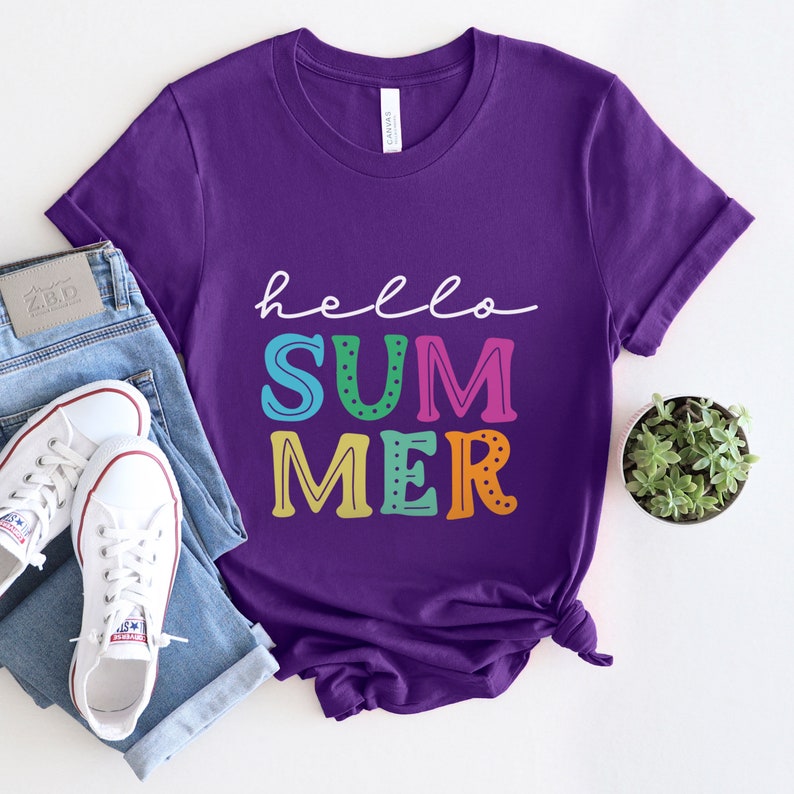 Hello Summer Shirt, Summer Vibes T-shirt, Beach Shirt, Summer T-shirt ...