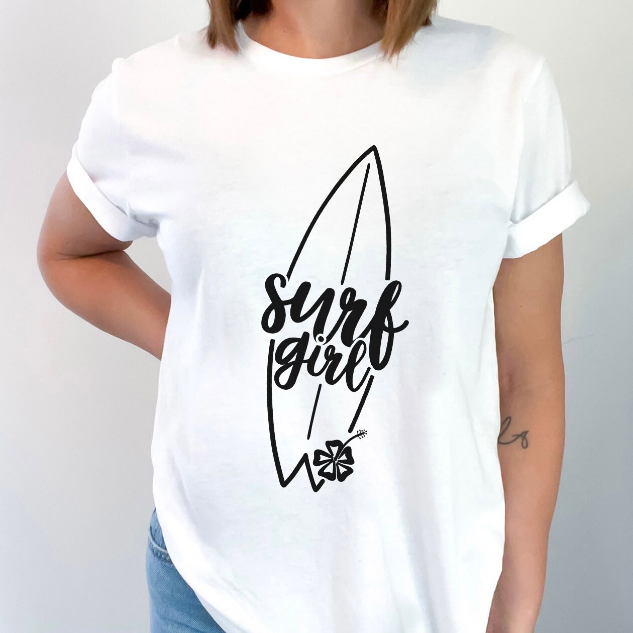Surf Girl T-shirt, Summer Shirt, Beach Shirt, Summer T-shirt, Surfer T ...