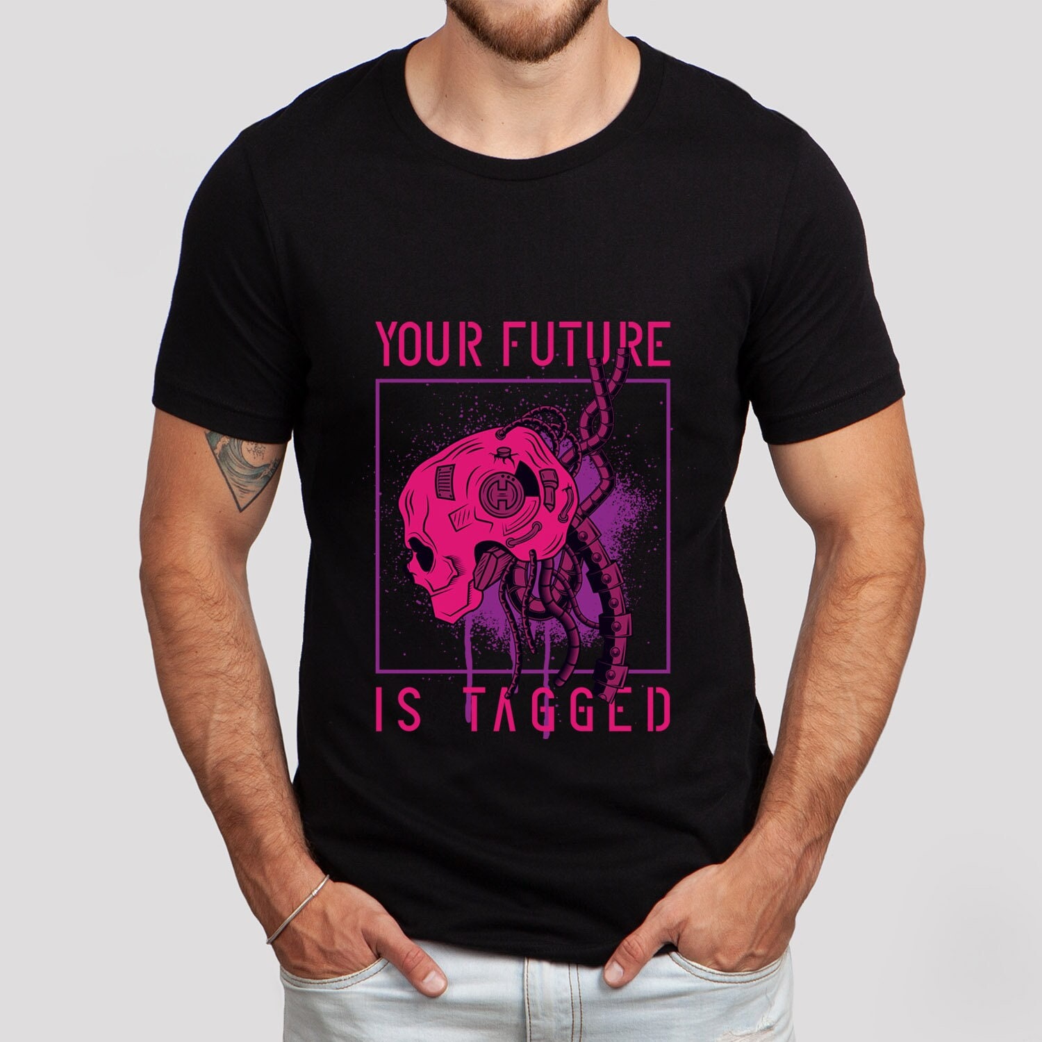 Punk T-shirt, Cyber Shirt, Futuristic Shirt, High Tech T-shirt, Space T ...