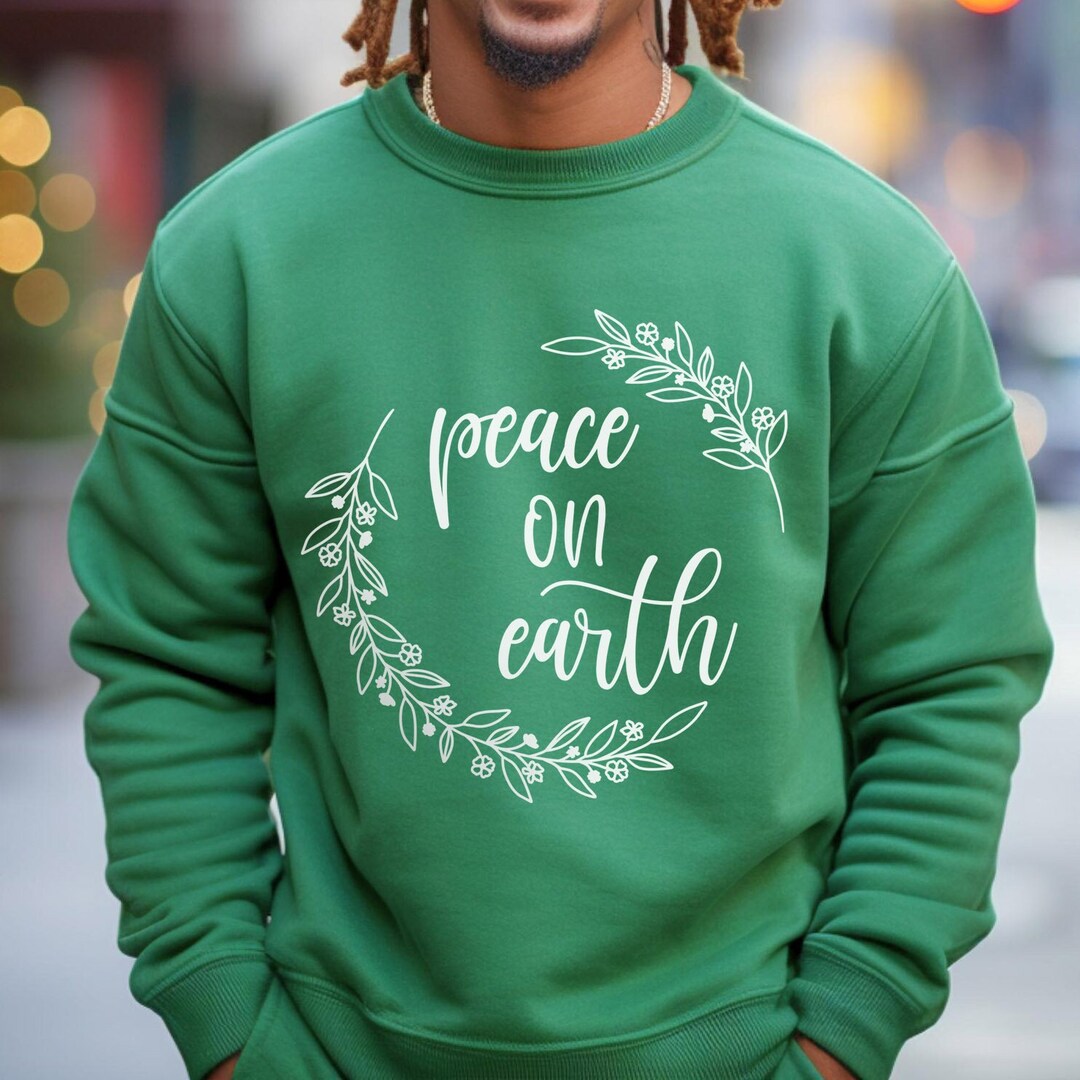 Peace Sweatshirt, Holidays Gift Sweatshirt, Christmas Sweatshirt ...