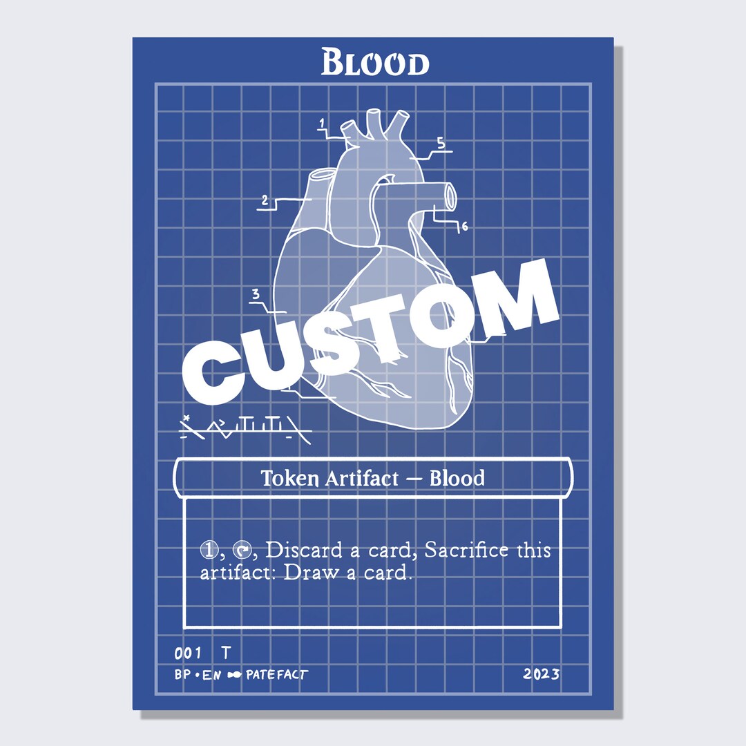 Custom Mtg Blueprint Card - Etsy