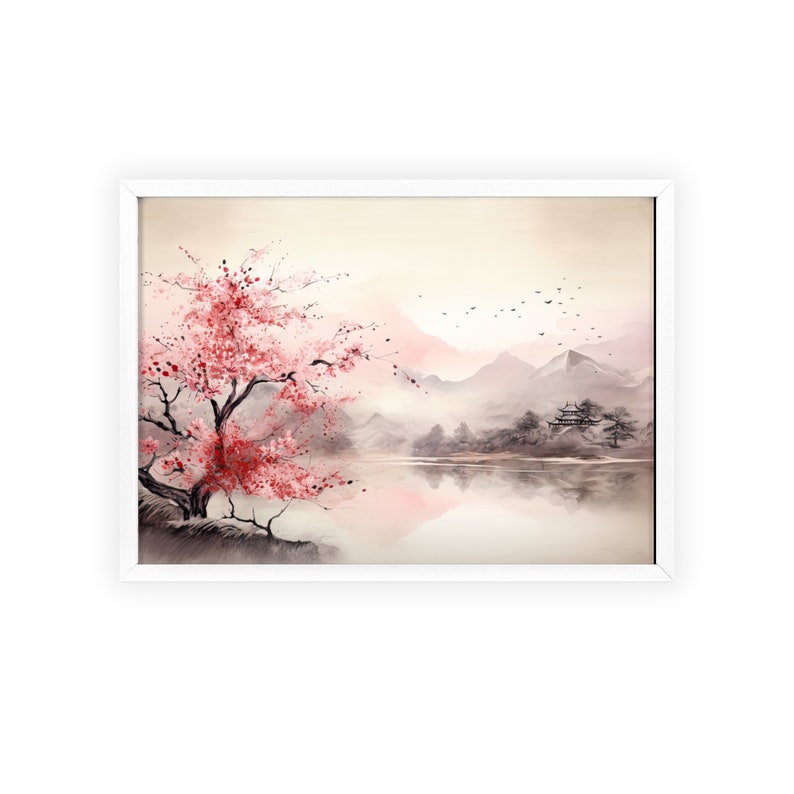 Japanese Cherry Blossom Poster Sakura Blooms Wall Art - Etsy