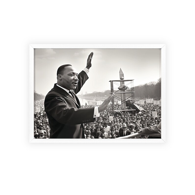 Iconic Wall Art, Historic Art Martin Luther King Jr. Art Print - Civil ...
