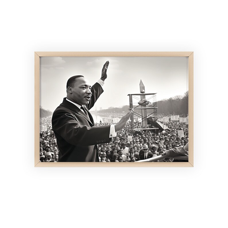 Iconic Wall Art, Historic Art Martin Luther King Jr. Art Print - Civil ...