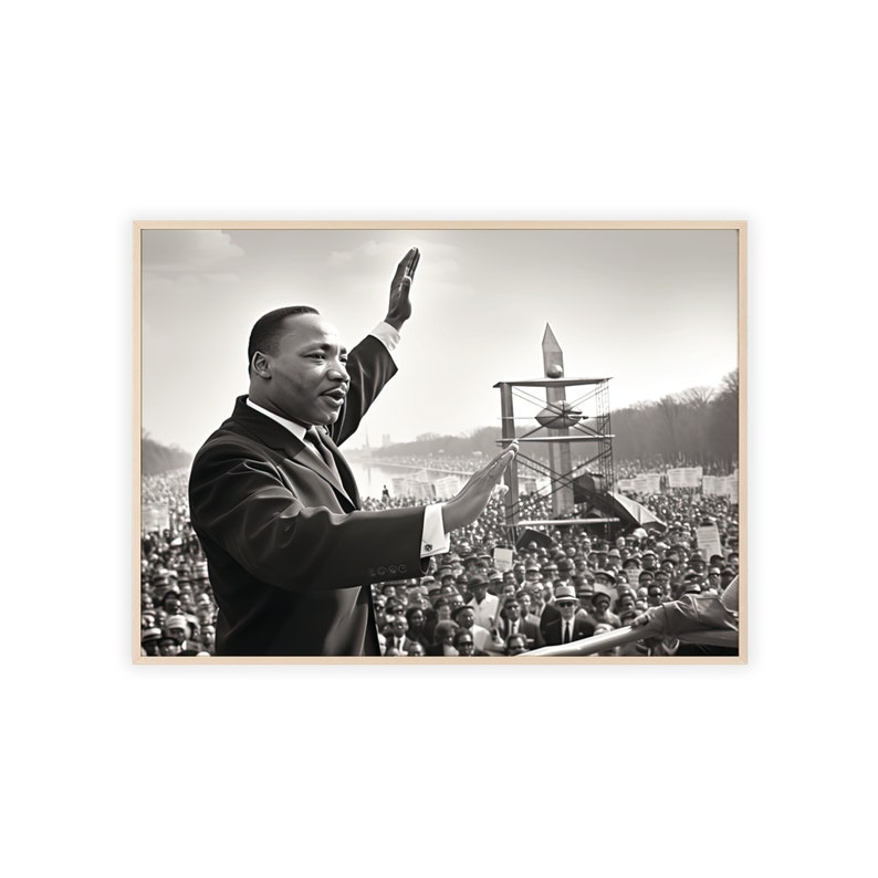 Iconic Wall Art, Historic Art Martin Luther King Jr. Art Print - Civil ...