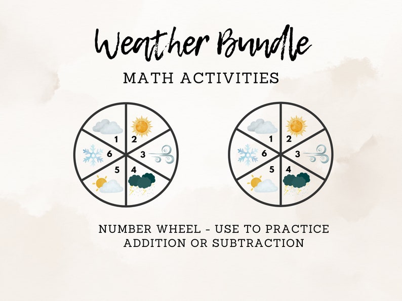 Weather Bundle, Literacy Activities, Math Activities, Preschool ...