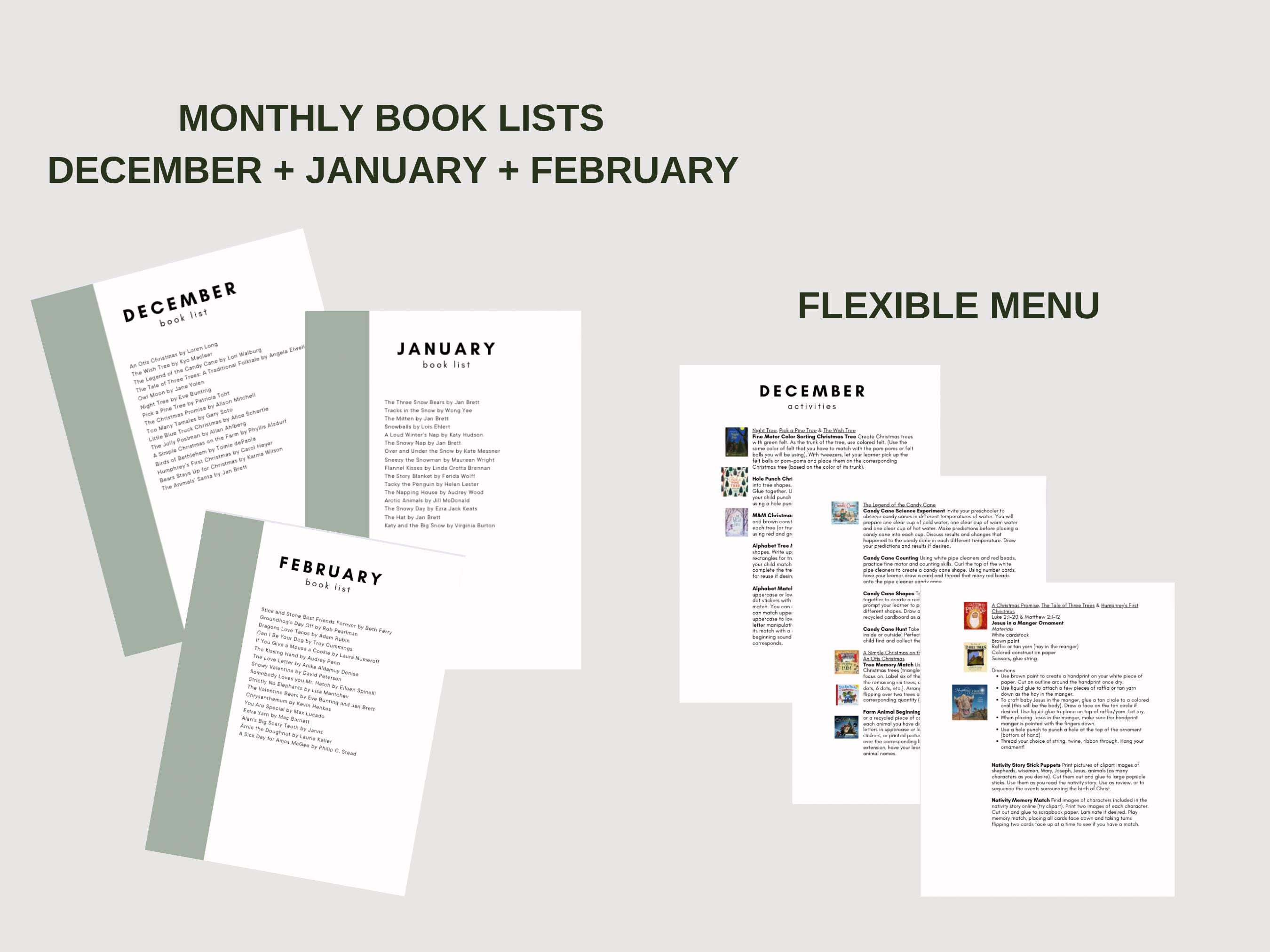 Winter Preschool Curriculum, Play at Home Preschool, Literature Based ...