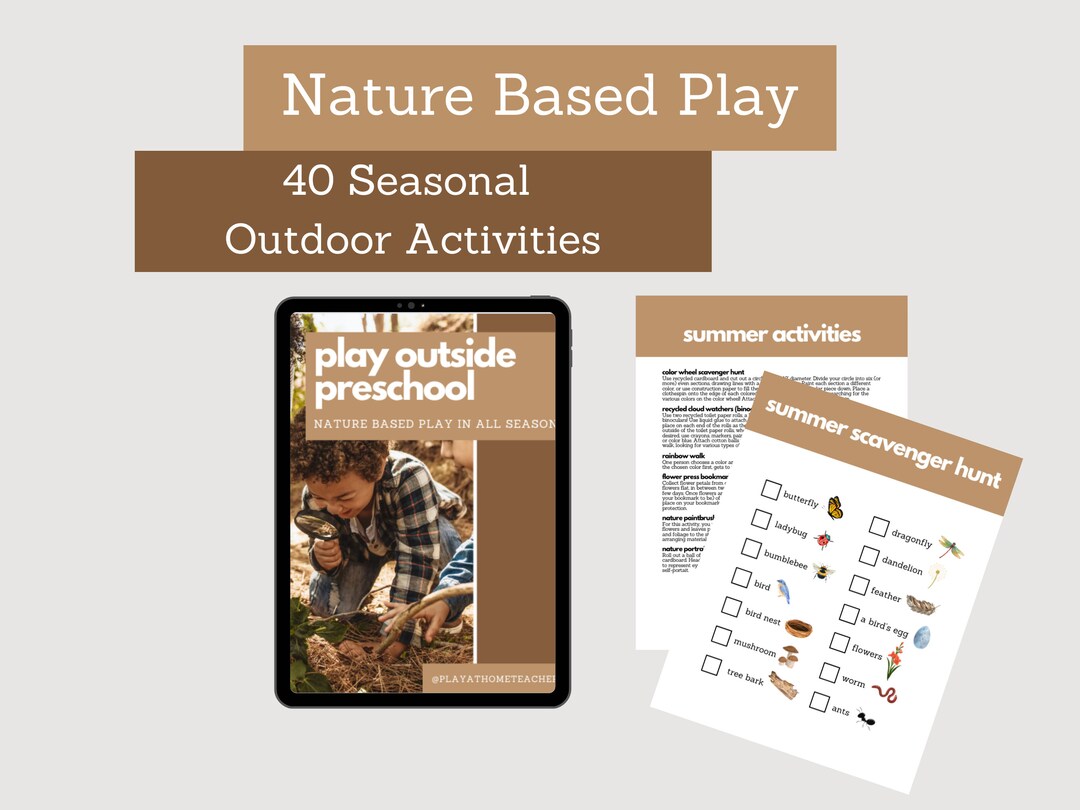 Play Outside Preschool, Nature Based Play, Seasonal Outdoor Activities ...