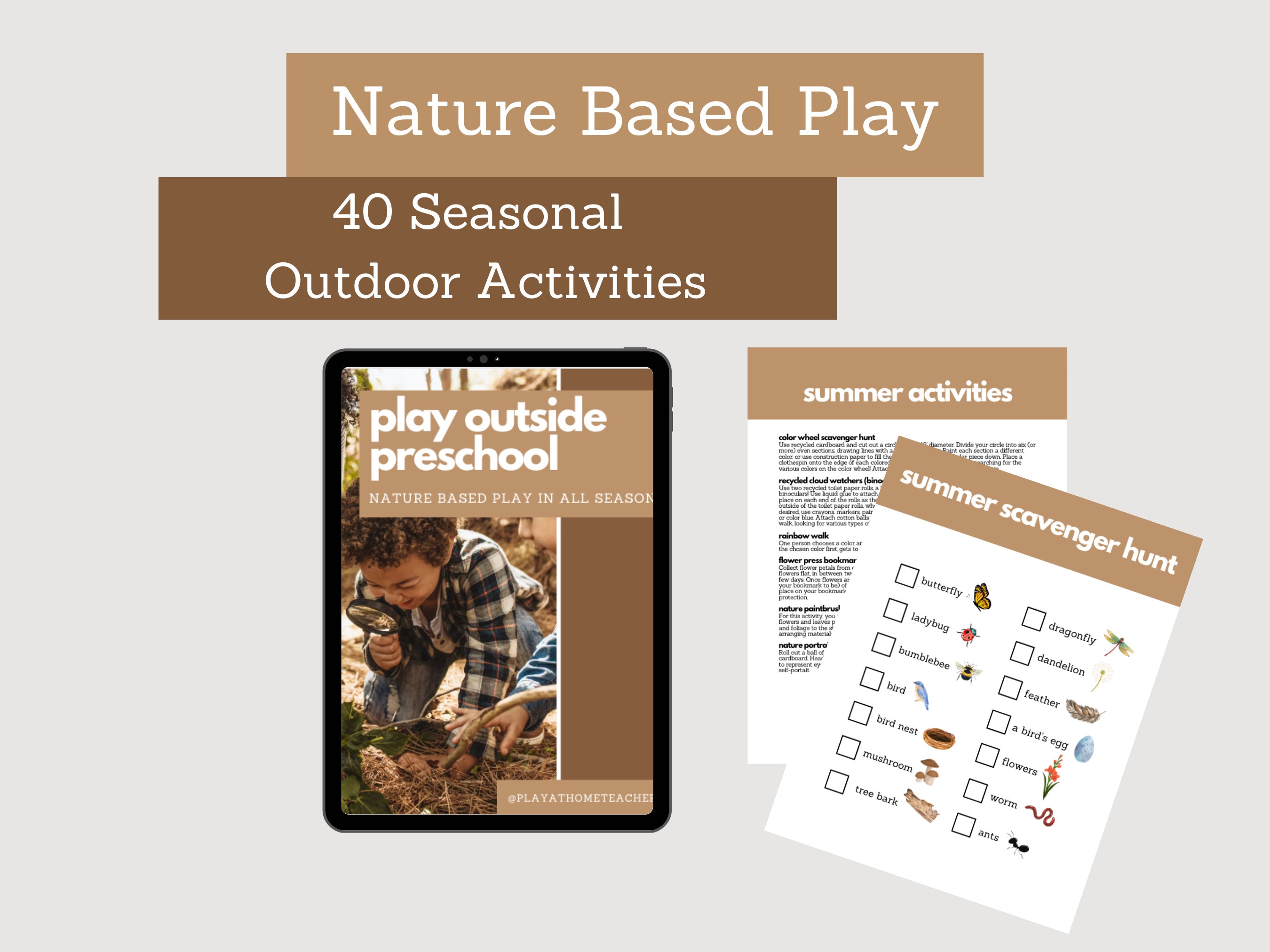 Play Outside Preschool, Nature Based Play, Seasonal Outdoor Activities ...