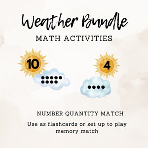 Weather Bundle, Literacy Activities, Math Activities, Preschool ...