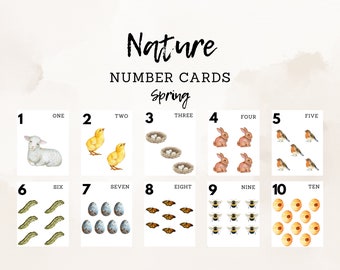 Nature Number Cards, Winter Nature, Numbers 1-20, Homeschool Printables ...